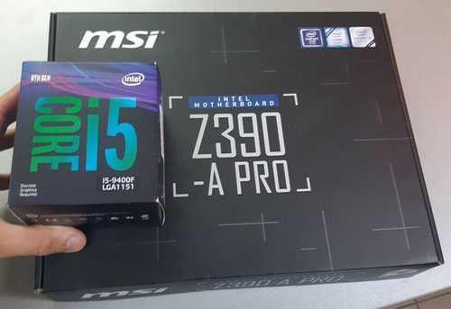 Комплект Msi z390 a pro + i5 9400f