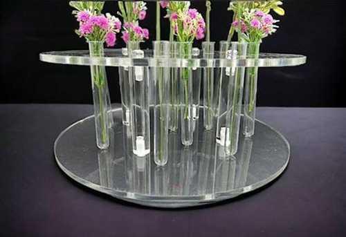 Стеклянная мини ваза для цветов