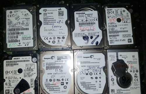 HDD 2.5" неребочие 250, 320, 500, 1000 гб