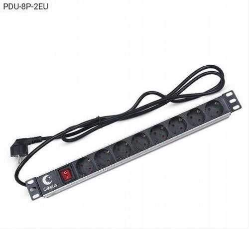 Блок розеток Cabeus PDU, 1U, PDU-8P-2EU