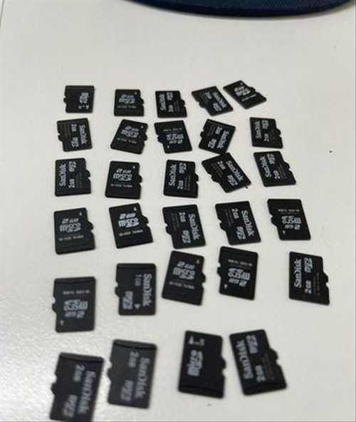 Карта памяти MicroSD 2gb (29 шт)
