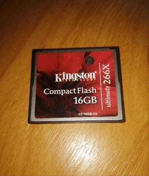 Карта памяти Kingston compact flash 16 gb торг