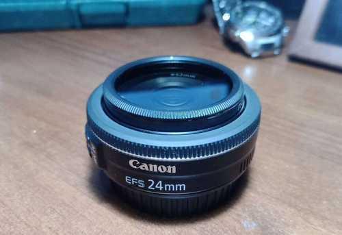 Объектив Canon efs 24mm macro 0.16/0.52ft