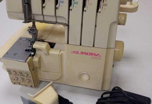 Коверлок швейная машина aurora 3500D
