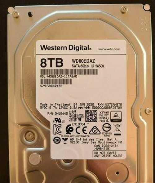Жесткий диск HDD Western Digital 8Tb