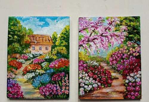 Картины пейзажи цветущие сады