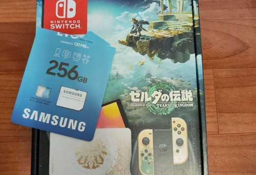 Новый прошитый Switch oled Legend of Zelda 256 гб