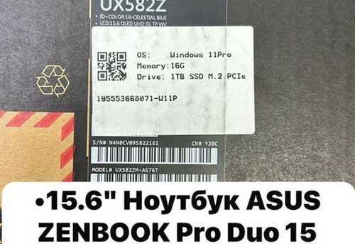 Asus zenbook Pro Duo 15 oled UX582ZM