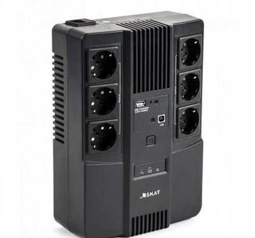 Ибп Бастион skat-UPS 600 AI Line-interactive, 600/360Вт, USB/RJ-45, АКБ 1х 7Ач, сверху евро 3 3, мпт