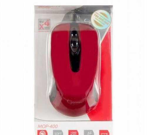 Мышь Gembird MOP-400-R USB, красная MOP-400-R