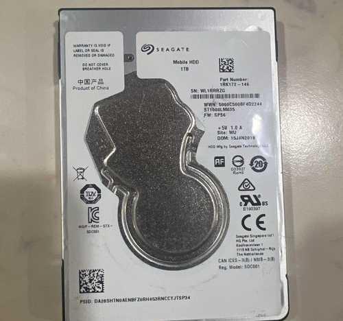 Нерабочий mobile hdd 1tb