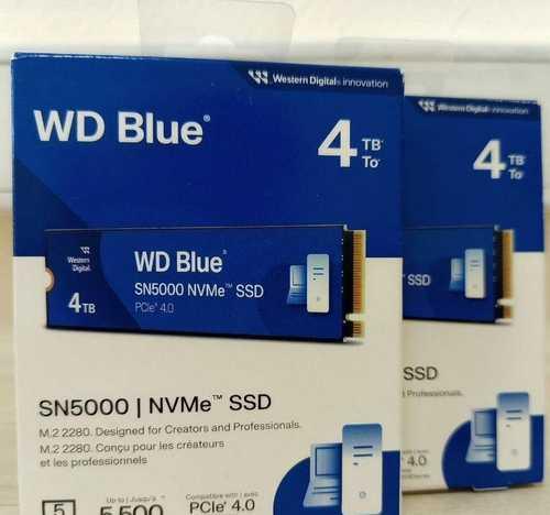 SSD WD 4TB Blue SN5000 PCIe 4.0 M.2 2280