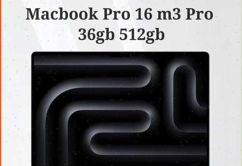 Macbook Pro 16 m3 Pro 36gb 512gb рст