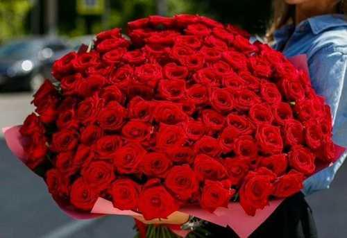 Доставка цветов и букетов 101 роза за 20 000