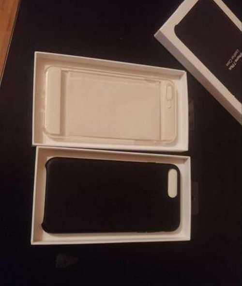Кожаный и силиконовый чехол для iPhone 7 plus