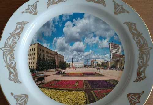 Тарелка настенная Ставрополь Кисловодской фарфор