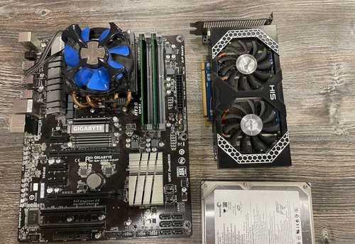 Плата gigabyte AM3+ 970 GA-970A-UD3P с процессором