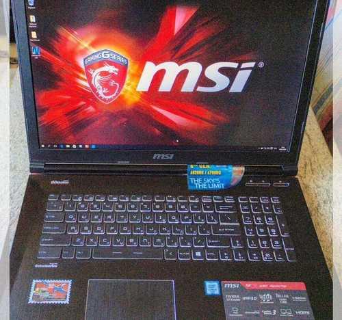 Игровой ноутбук msi 17.3 i7 GE72