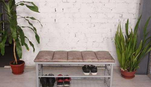 Полка для обуви с мягким сиденьем (лофт)
