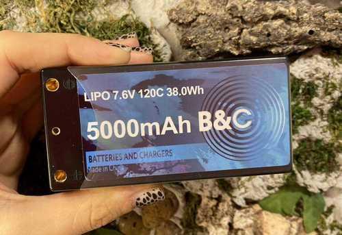 Аккумулятор LiPo B&C - 7.6v 5000мАч 90C Short pack