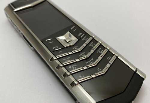 Vertu Signature S Stainless Steel Black Leather