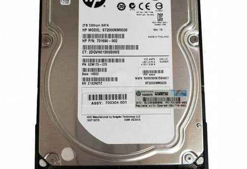Жесткий диск HP AW556B 2Tb sataii 3,5" HDD