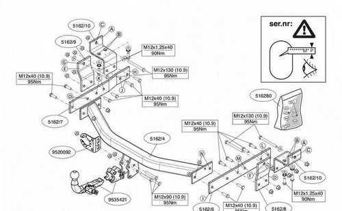 Фаркоп Brink для Hyundai Starex 2009-2019