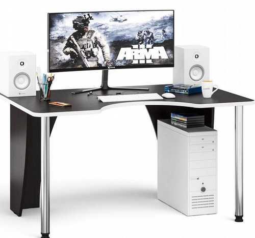 Игровой компьютерный стол Мебельный Двор ск2-1360-900 венге/кромка белая, 136х90х75 см