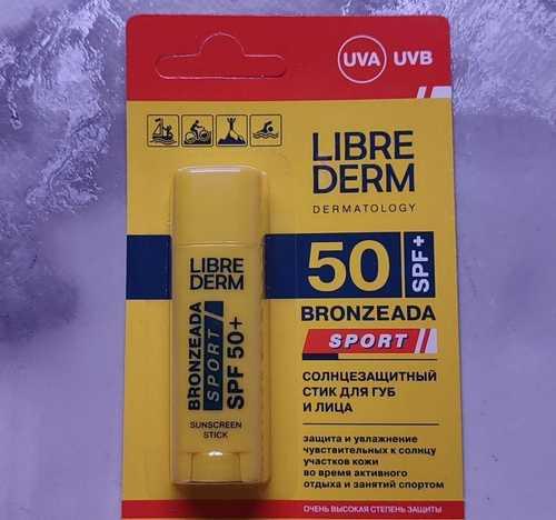 Стик для лица SPF 50 Librederm bronzeada sport