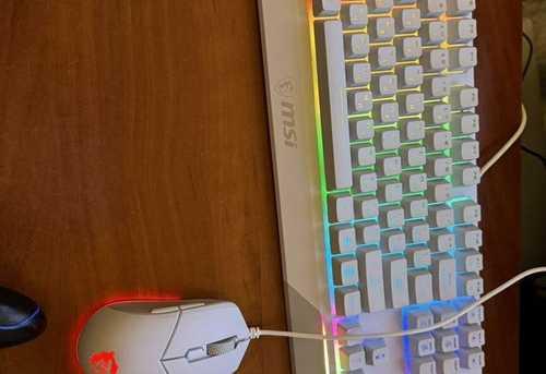 Игровая клавиатура с подсветкой и мышь,коврик