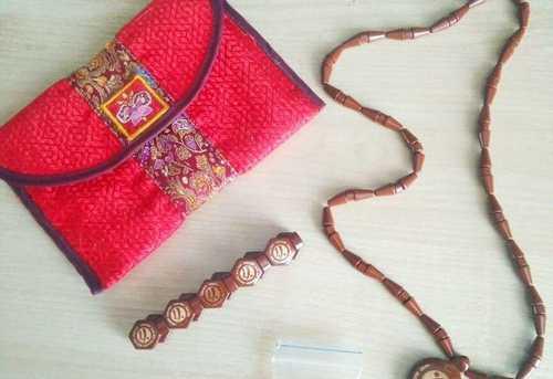 Ожерелье/бусы и браслет из турмания Nuga-best