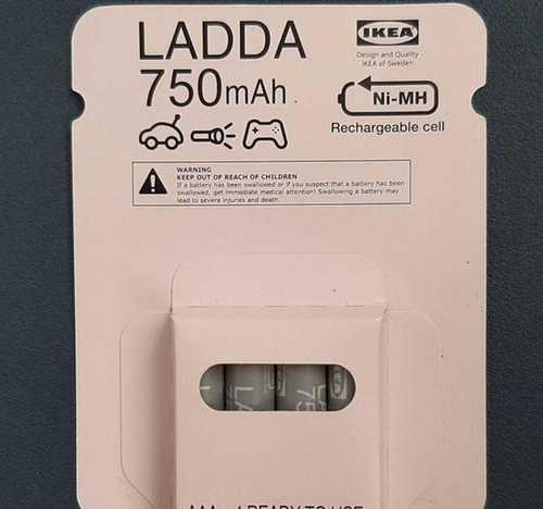 Аккумуляторы Ladda AAA 750 mAh IKEA