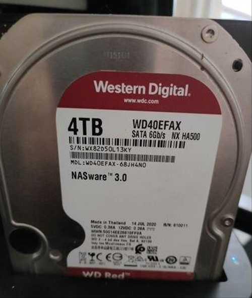 Жесткий диск 4тб wd red nasware