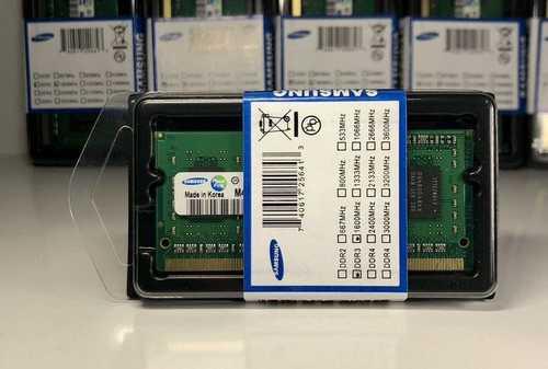 Новая DDR3 4GB 1600mhz 1.5v Samsung для ноута