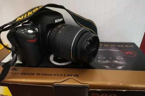 Зеркальный фотоаппарат Nikon D60 18-55 VR Kit