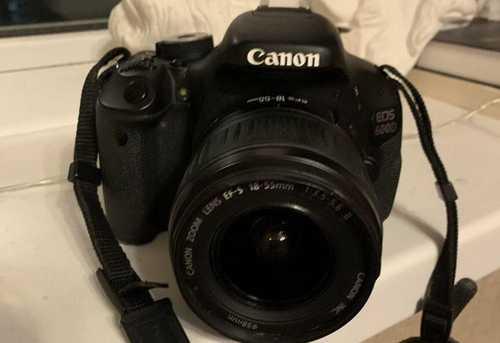 Зеркальный фотоаппарат Canon 600d два объектива