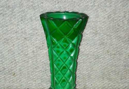 Декоративная ваза СССР малахитовое стекло