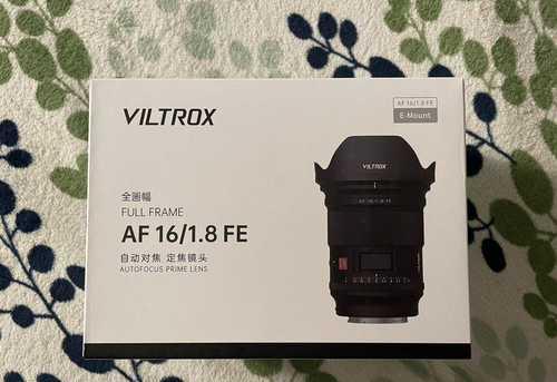 Объектив Viltrox 16mm F/1.8 Sony FE полный кадр