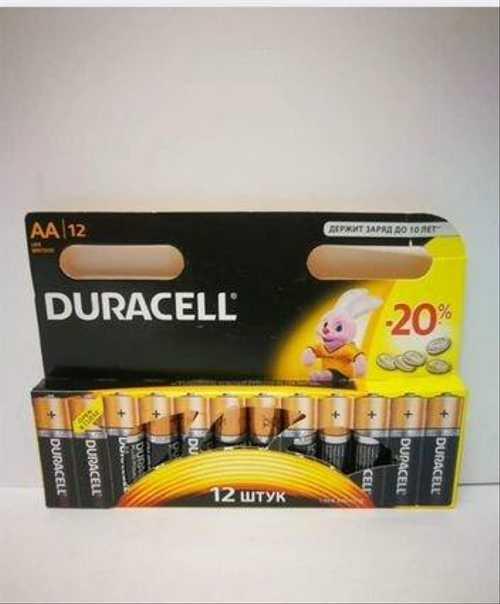 2A/12B Батарейки Duracell пальчиковые алкалиновые