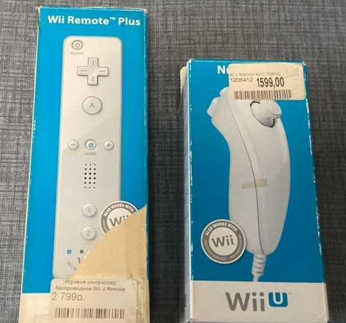 Набор Wii Remote Plus   Nunchak (белый цвет)