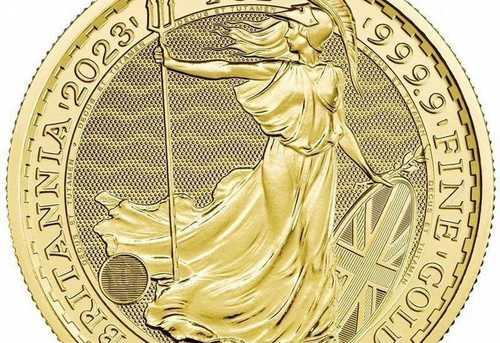 Золотая монета "Британия", 31.1г, 2024г