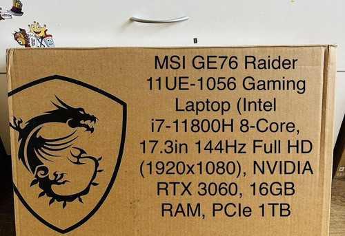 Msi ge76 raider 11ue, i7/16/1tb/17.3/3060