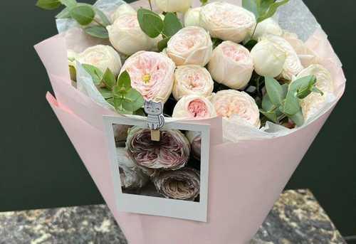 Пионовидные кустовые розы Премиум