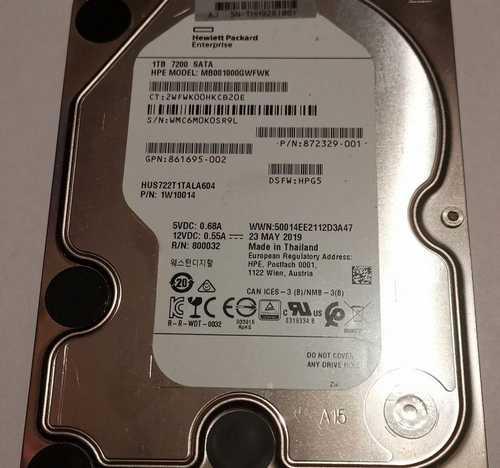 Жесткий диск 1 Тб, HDD 1Tb