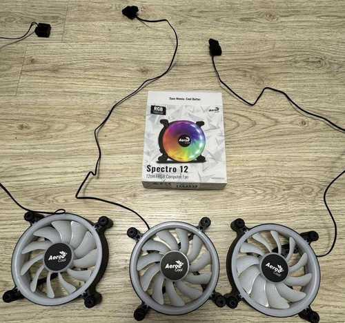 3 кулера aerocool spectro 12 frgb