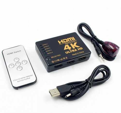 Переключатель разветвитель HDMi Switch 5x1