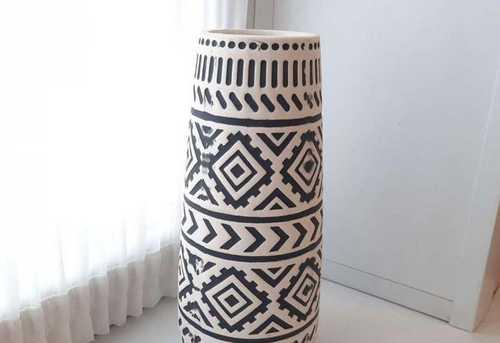 Новая ваза зебра стиль Африка интерьер черно бел