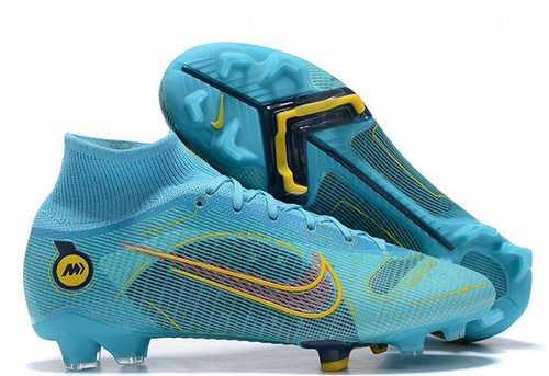 Бутсы nike superfly 8 elite голубые