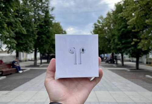 Наушники AirPods 2 «оригинал» + доставка + чехол