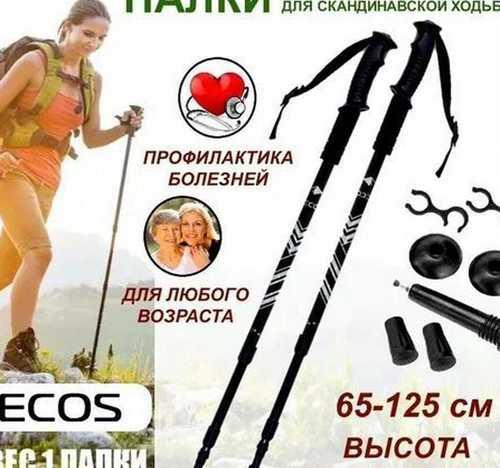 Палки для трекинга скандинавской ходьбы ecos